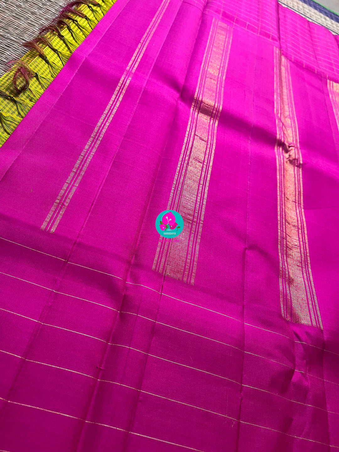 Vintage madras checks saree in beautiful traditional colors with Ganga ...